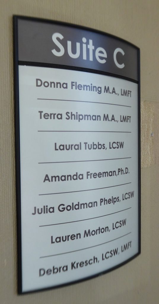 San Diego, CA – Office Suite Signs & Directory for Building - Carlsbad ...