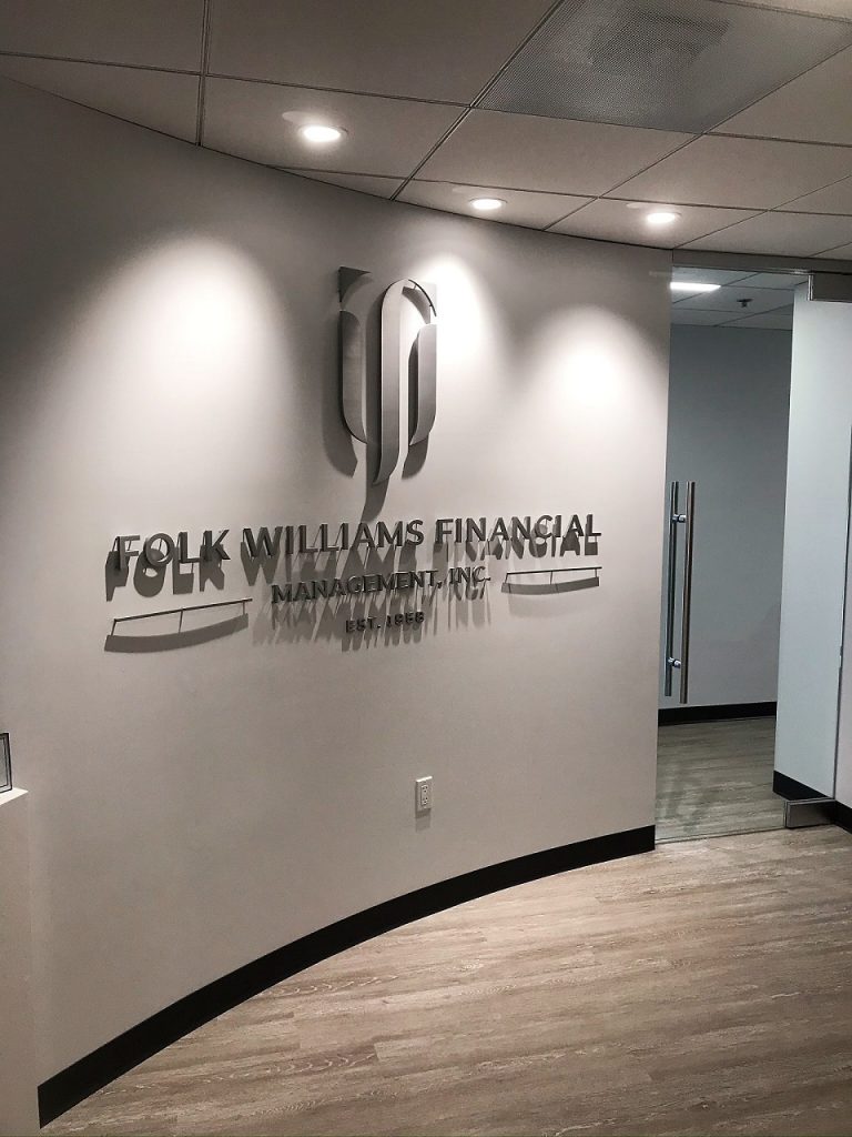 Sherman Oaks, CA – Brushed Aluminum Letter Sign for Financial Mgmt ...