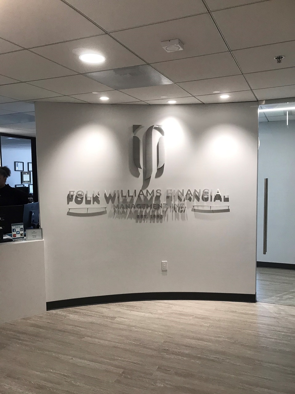 Sherman Oaks, CA – Brushed Aluminum Letter Sign for Financial Mgmt ...