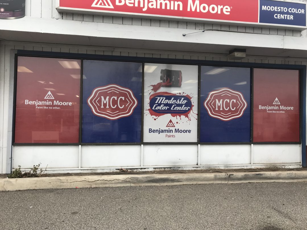 Modesto, CA – Vinyl Sign for Benjamin Moore Modesto Color Center ...